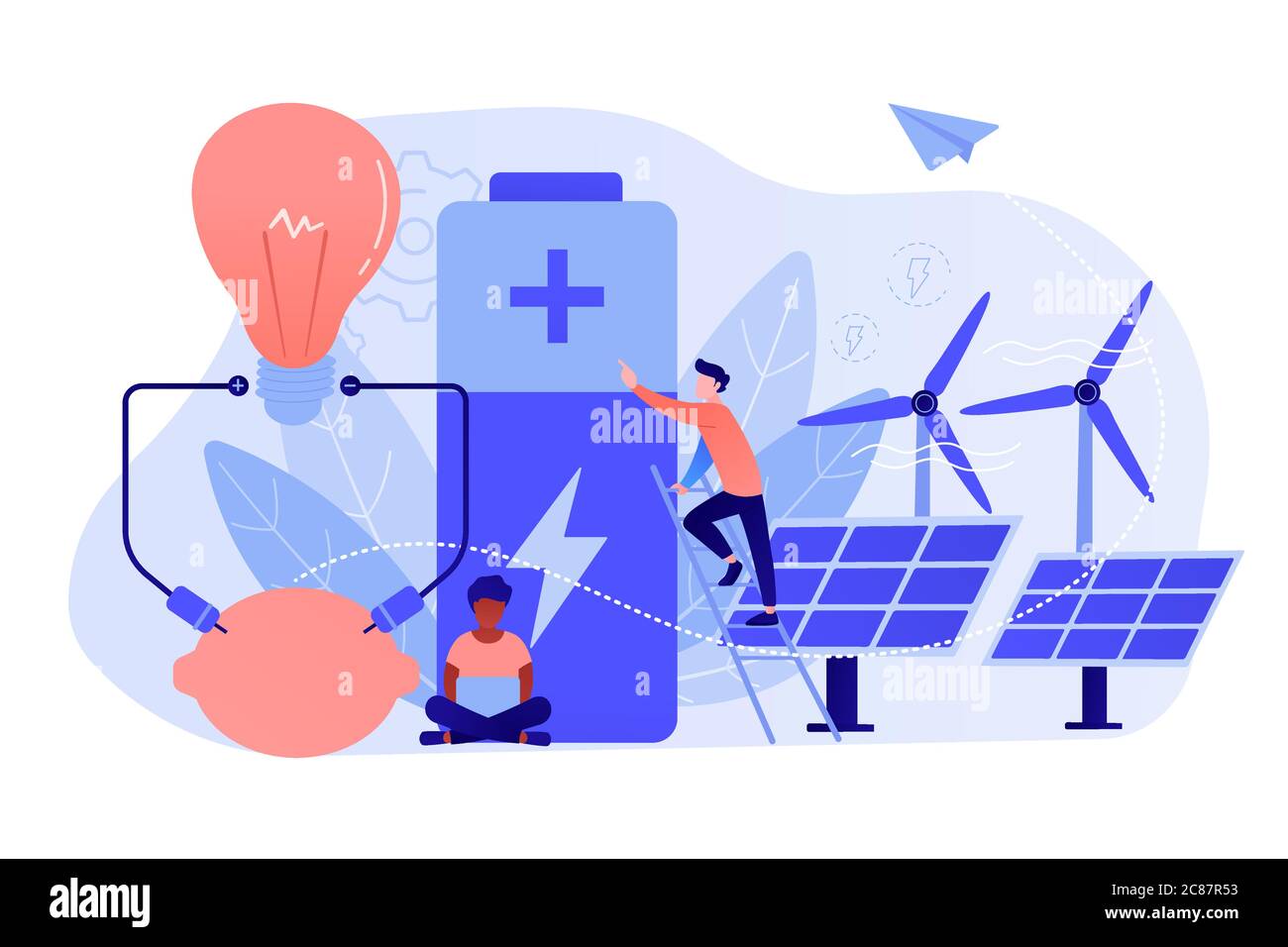 Innovative battery technology concept vector illustration Stock Vector ...