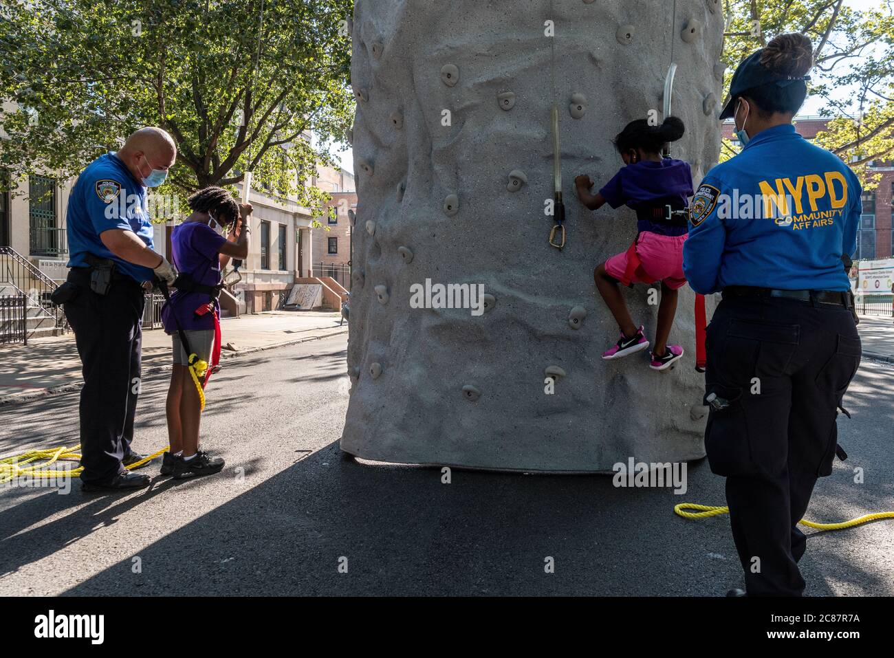 Brooklyn, United States Of America . 21st July, 2020. Two NYPD officers ...