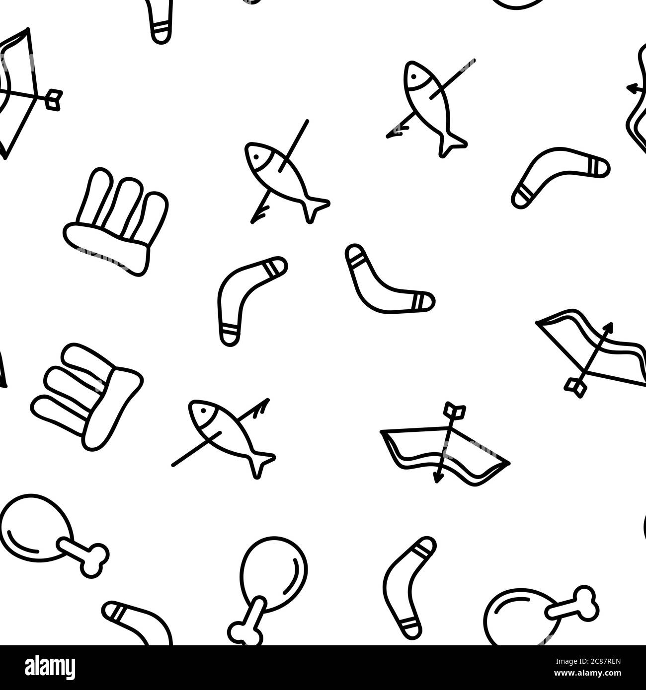 Prehistoric Primitive Vector Seamless Pattern Stock Vector Image & Art ...