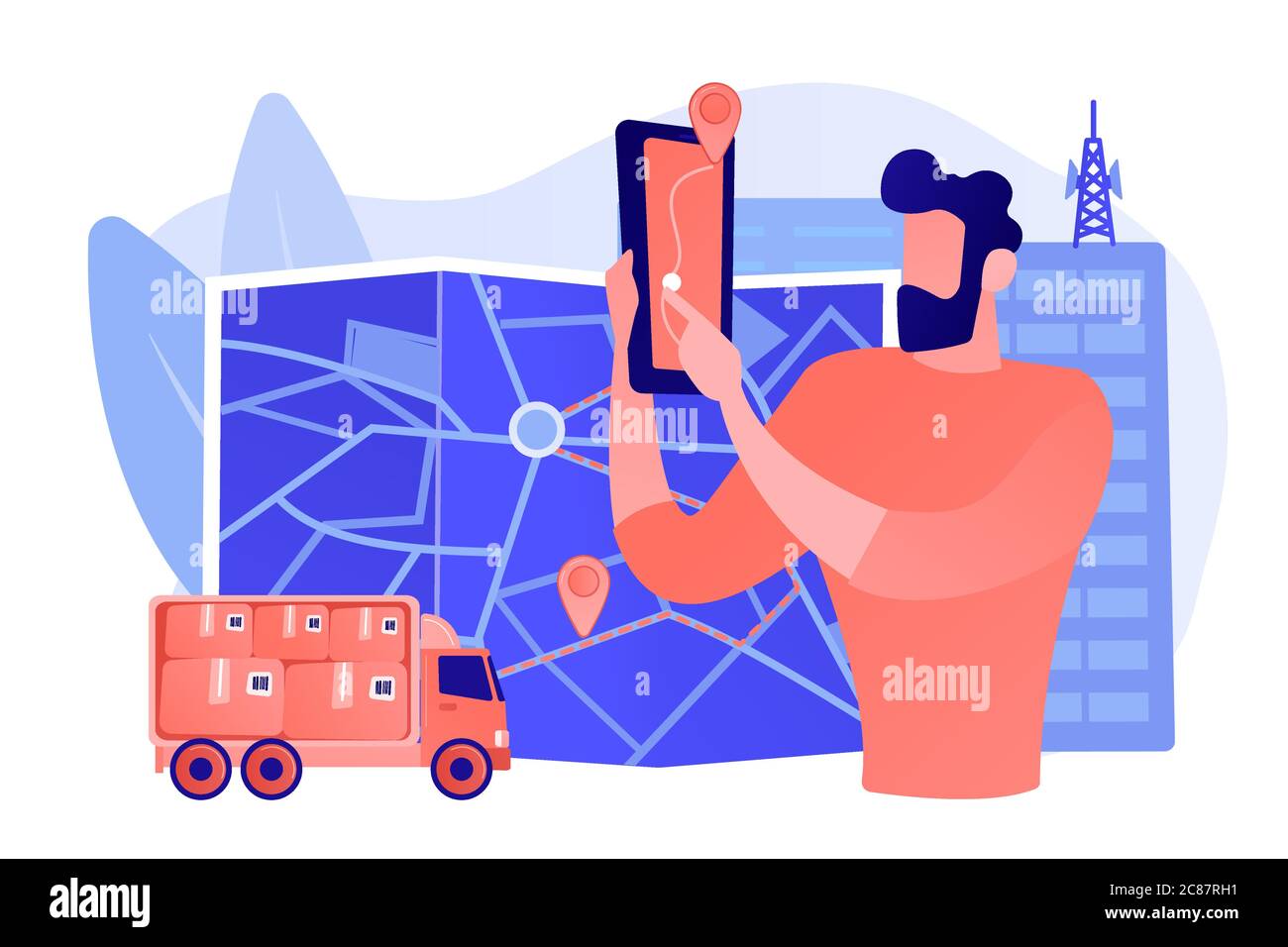 Post service tracking concept vector illustration Stock Vector Image ...