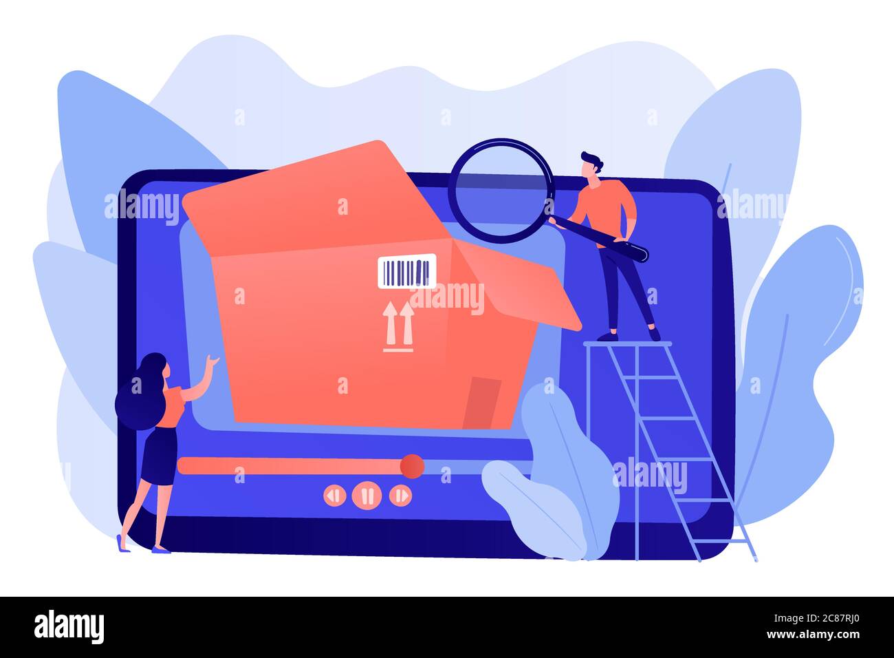 Unboxing video concept vector illustration Stock Vector Image & Art - Alamy