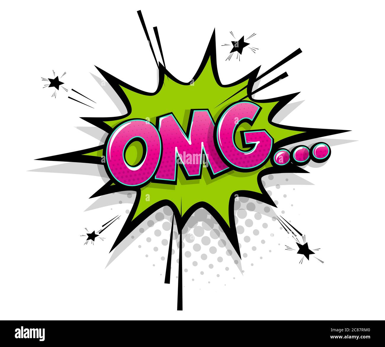 Comic omg text speech bubble pop art style Stock Vector Image & Art - Alamy