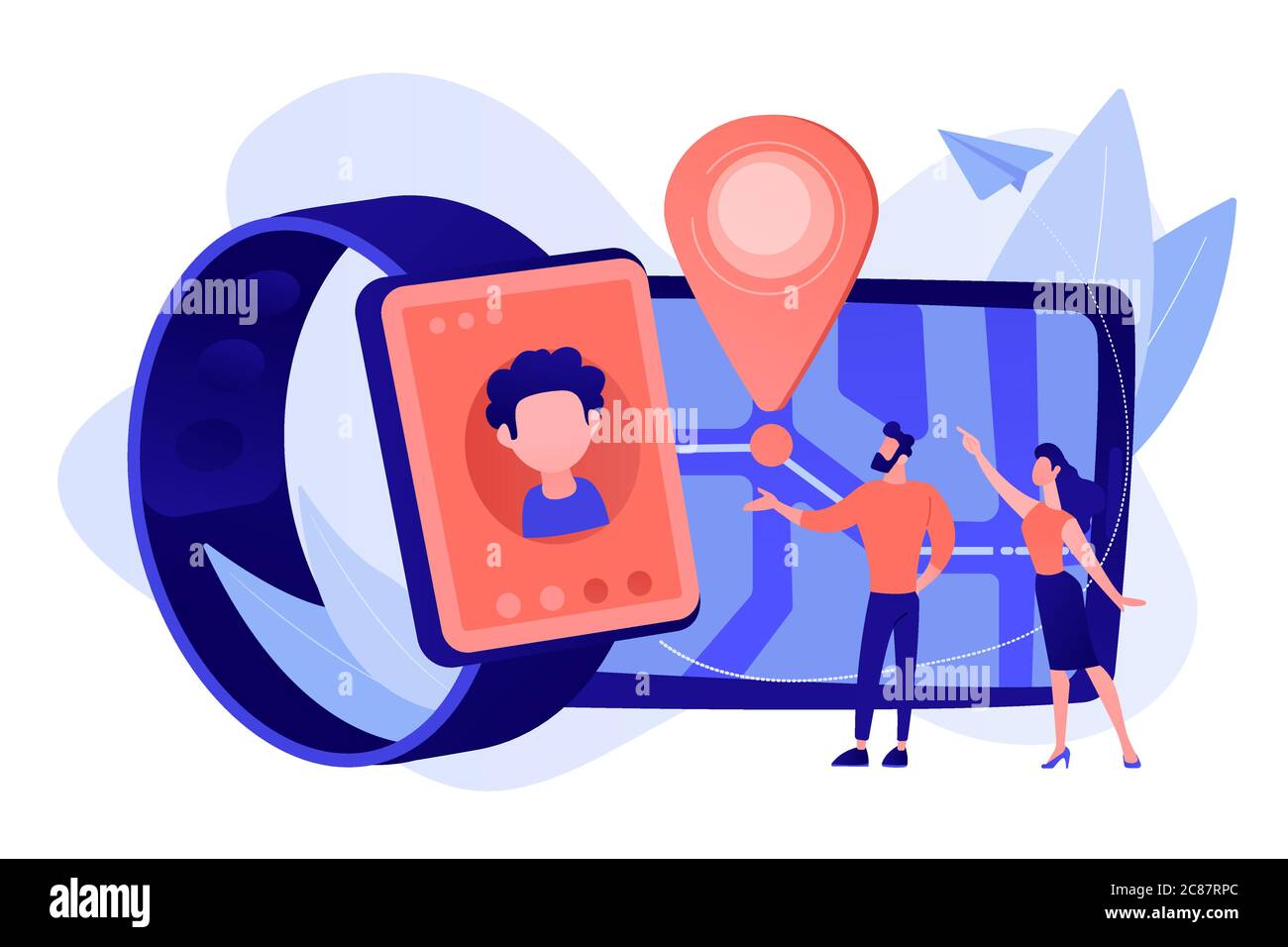 GPS kids tracker concept vector illustration Stock Vector Image & Art ...