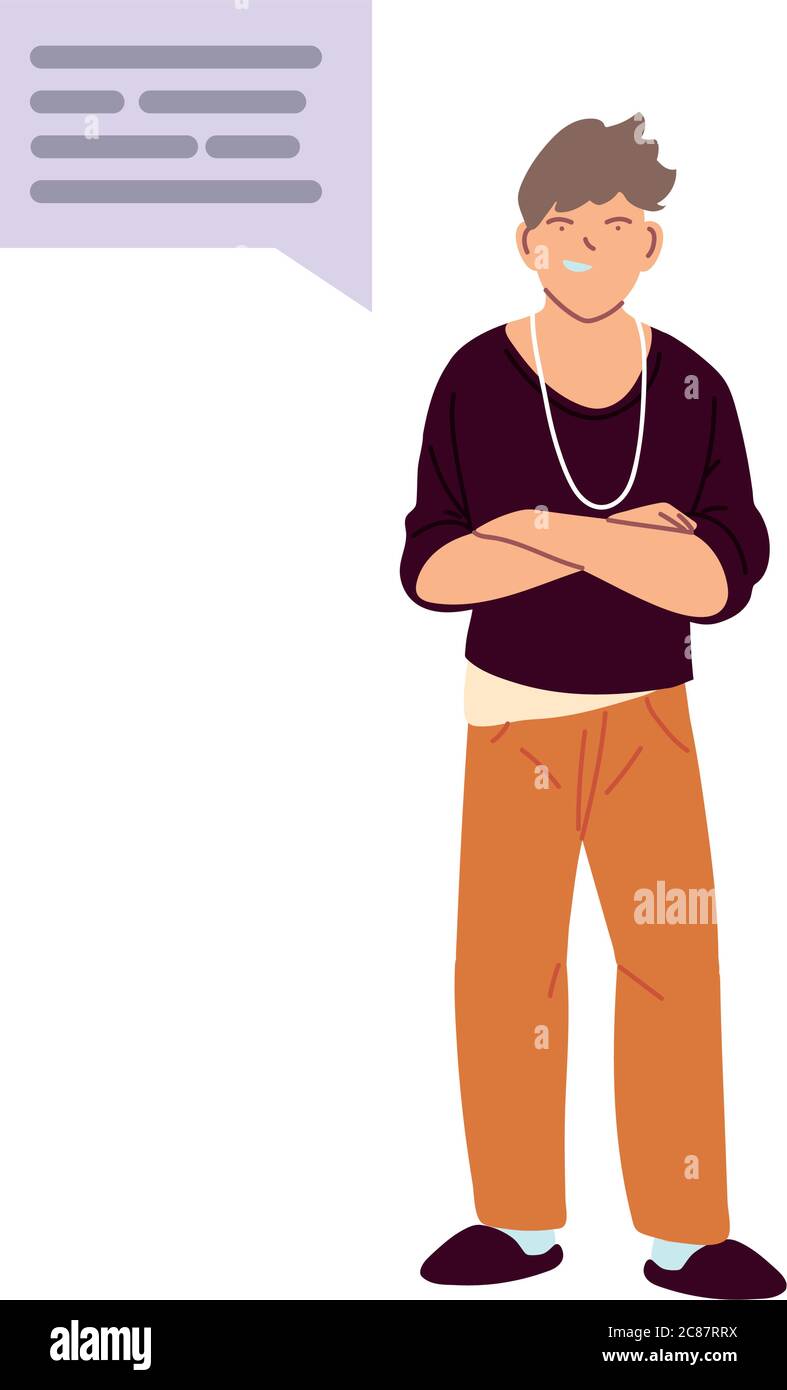 american man cartoon with bubble design, Male person people human ...