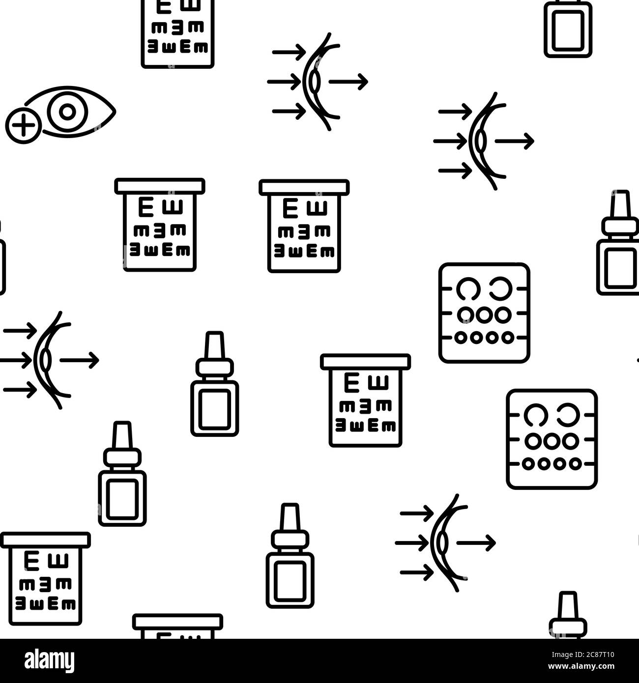 Optometry Eye Health Vector Seamless Pattern Stock Vector Image & Art ...