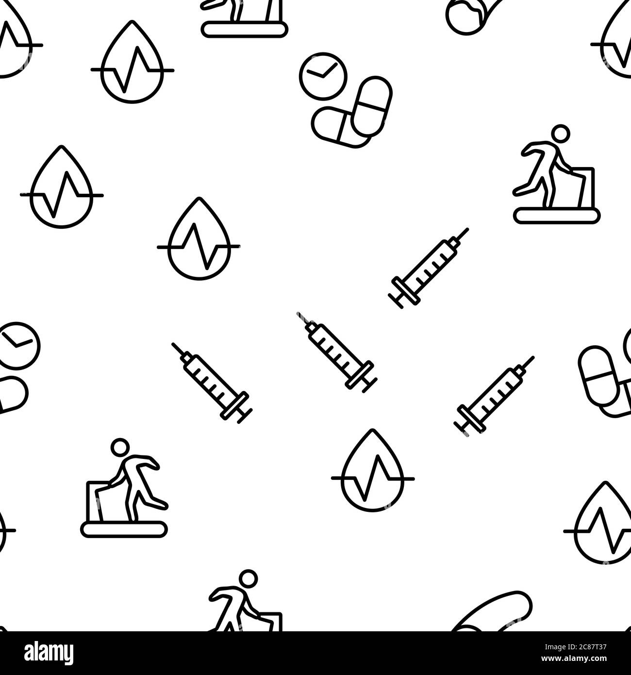 Diabetes Sugar Disease Vector Seamless Pattern Stock Vector Image & Art ...