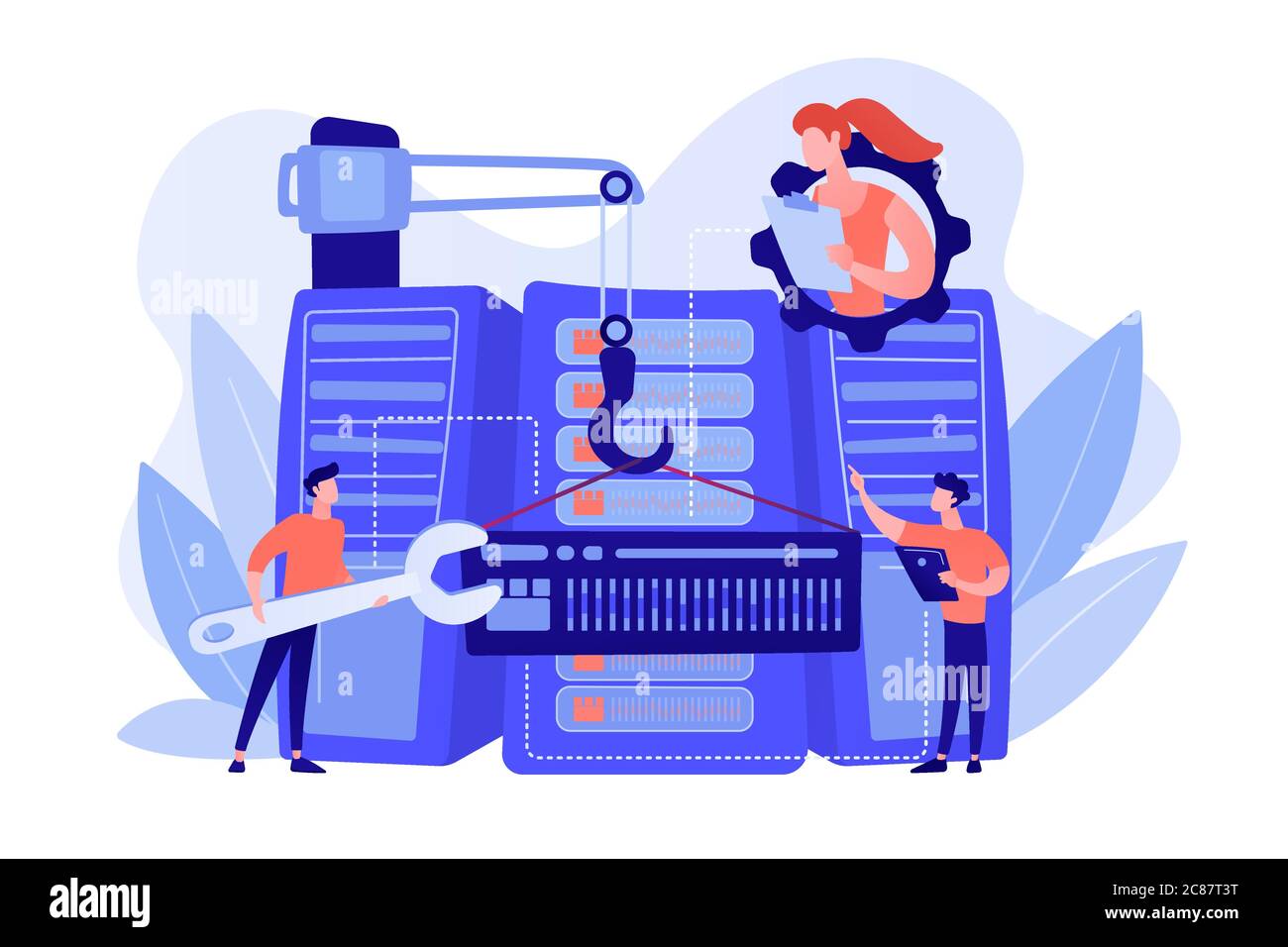 Big data engineering concept vector illustration Stock Vector Image ...