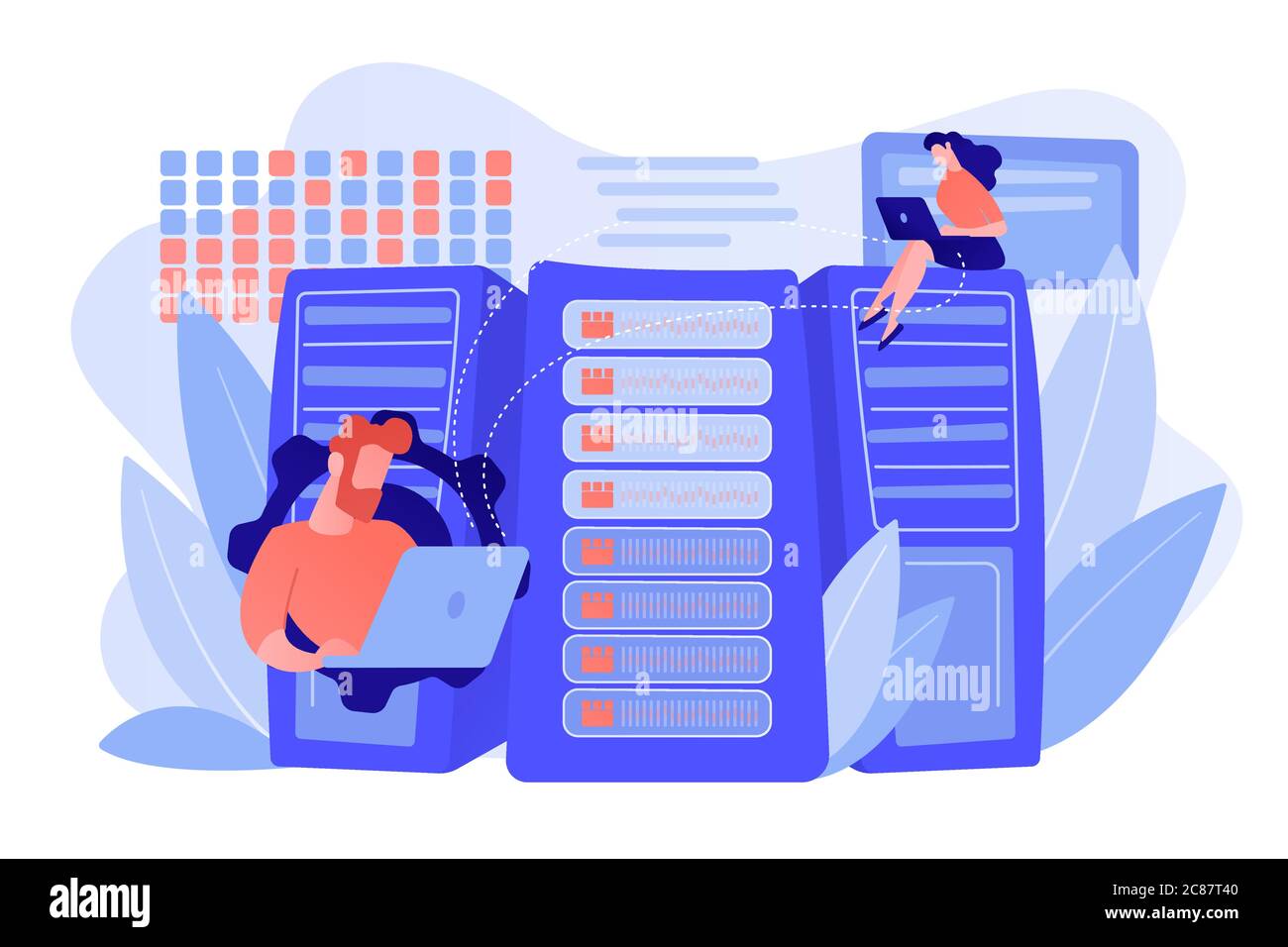 Big data storage concept vector illustration Stock Vector Image & Art ...