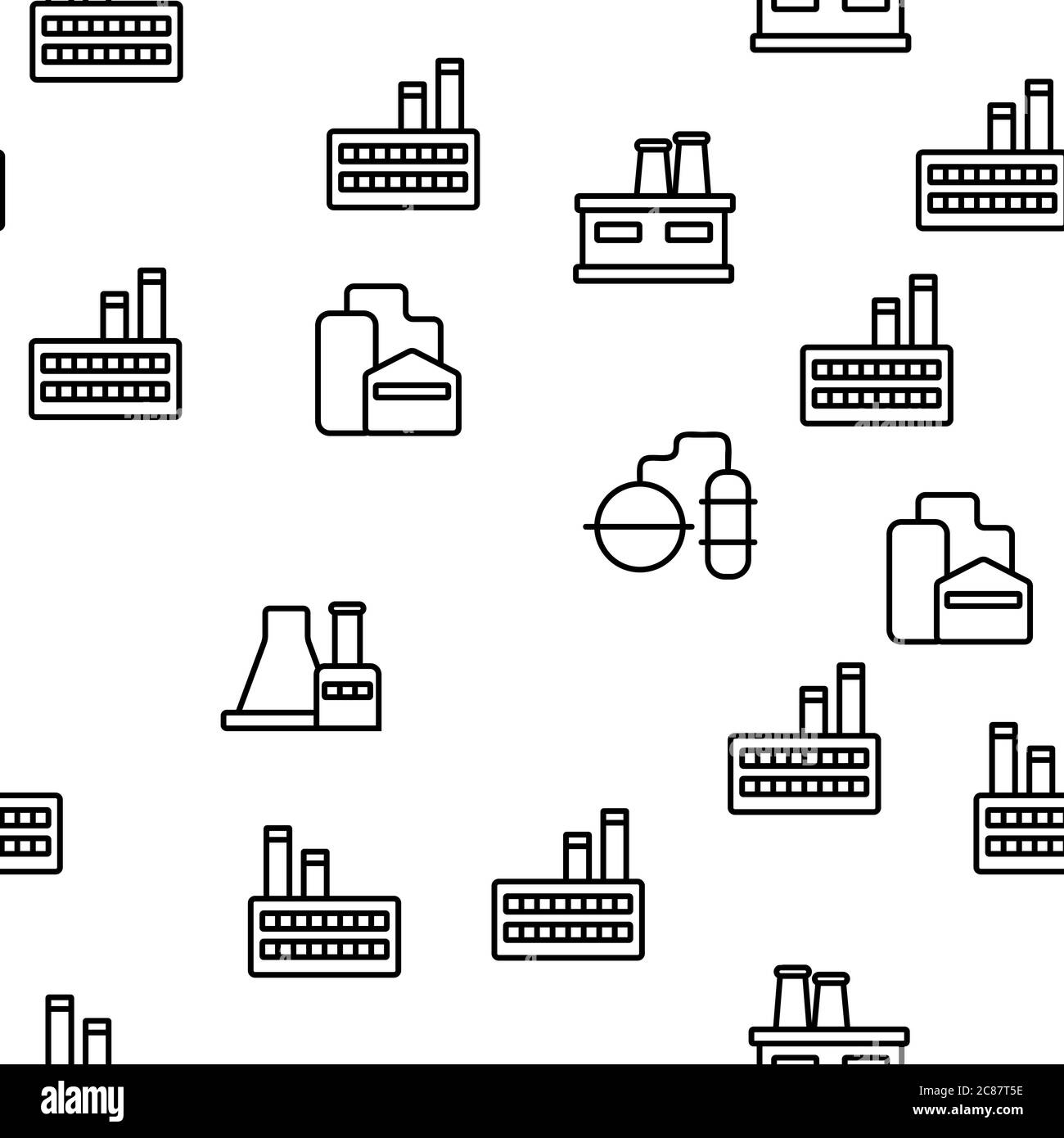 Factory Industrial Vector Seamless Pattern Stock Vector Image & Art - Alamy