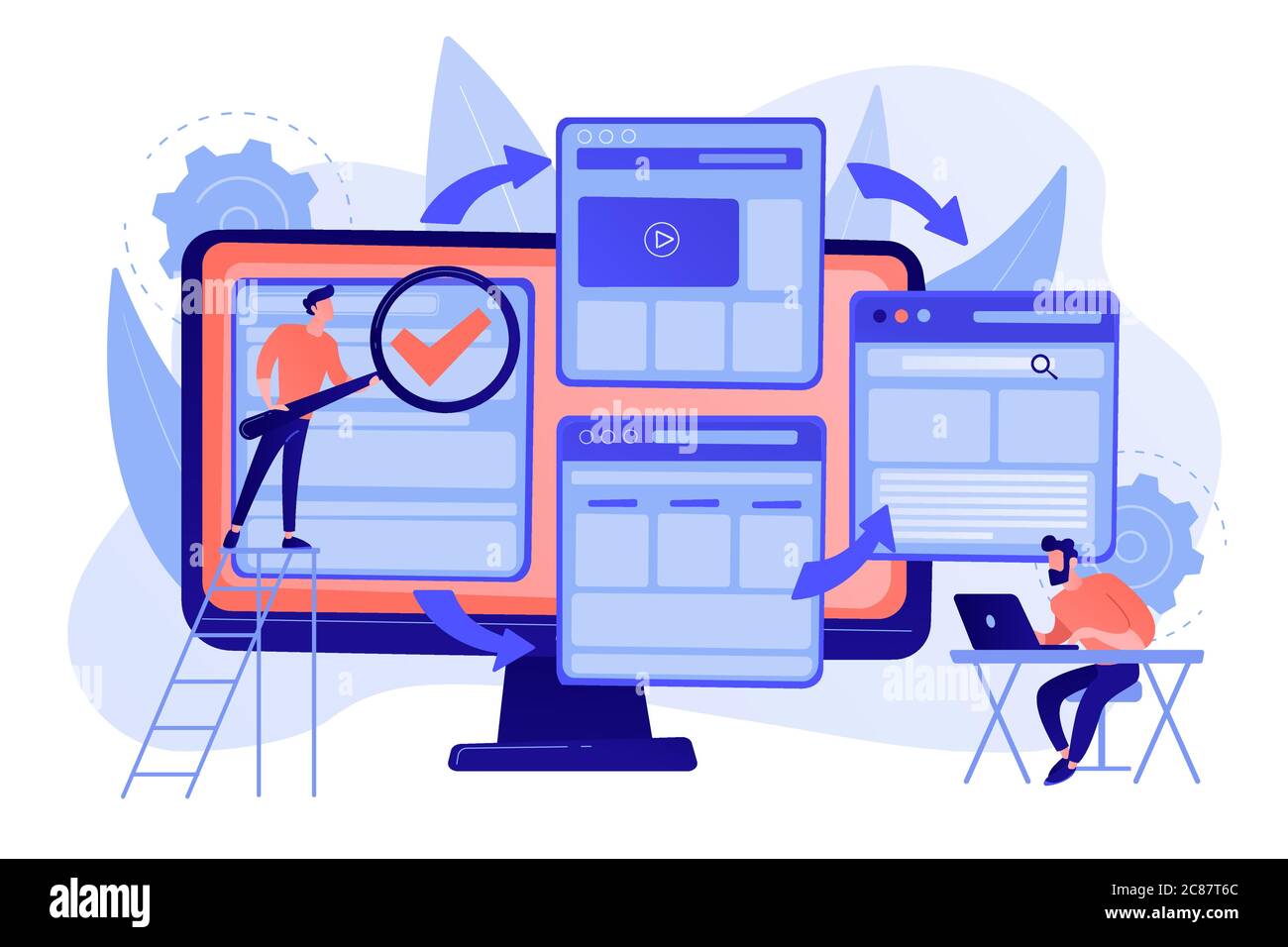 Microsite development concept vector illustration Stock Vector Image ...