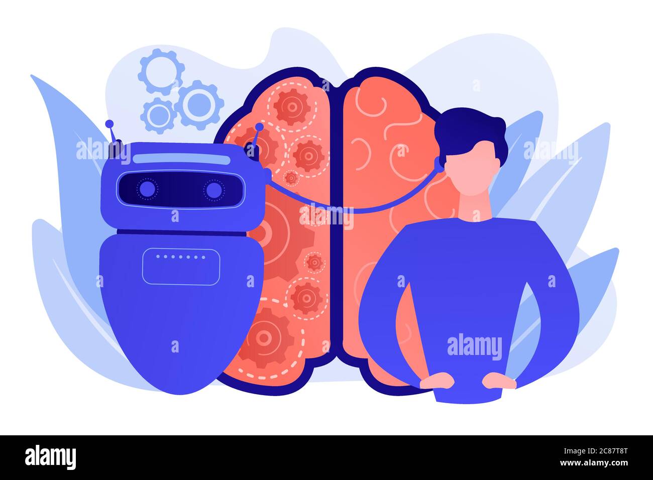 Augmented intelligence concept vector illustration Stock Vector Image ...