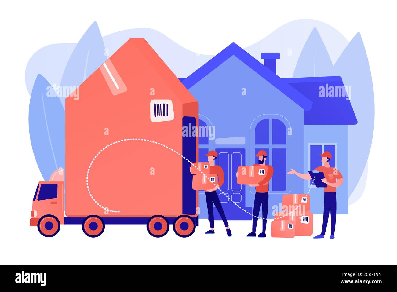 Moving house services concept vector illustration Stock Vector Image ...