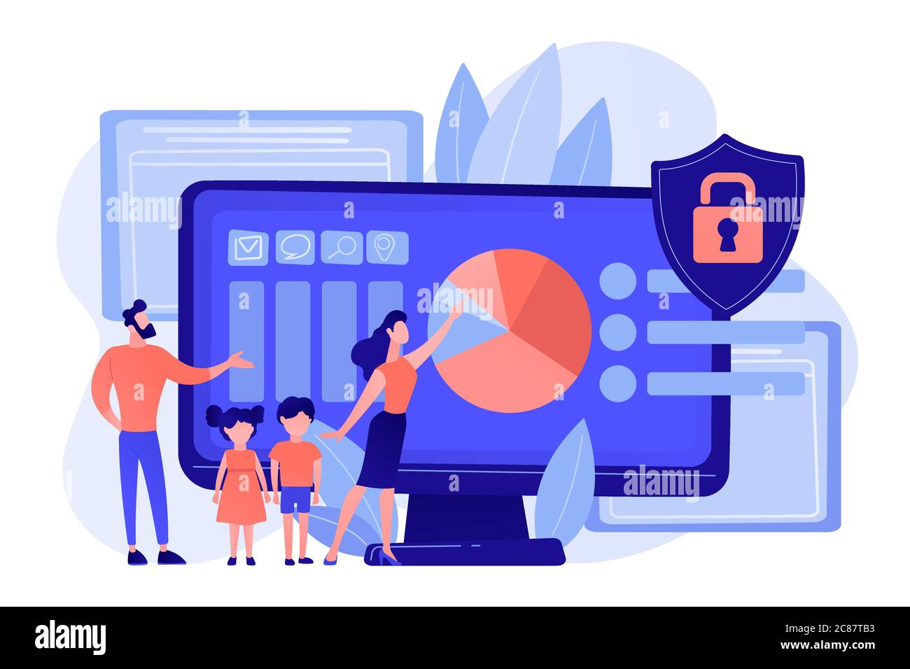 Parental control software concept vector illustration Stock Vector ...