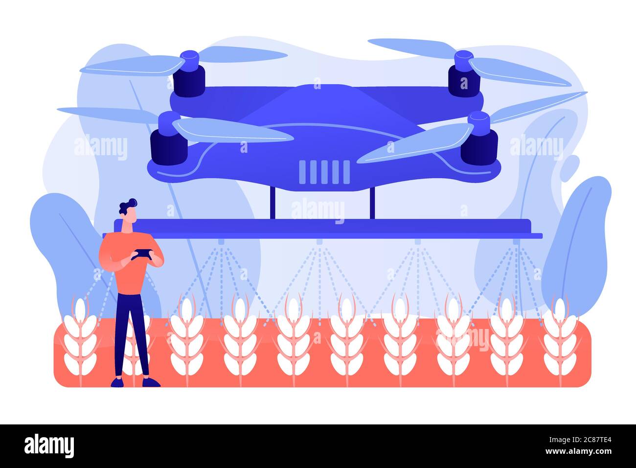 Agriculture drone use concept vector illustration Stock Vector Image ...