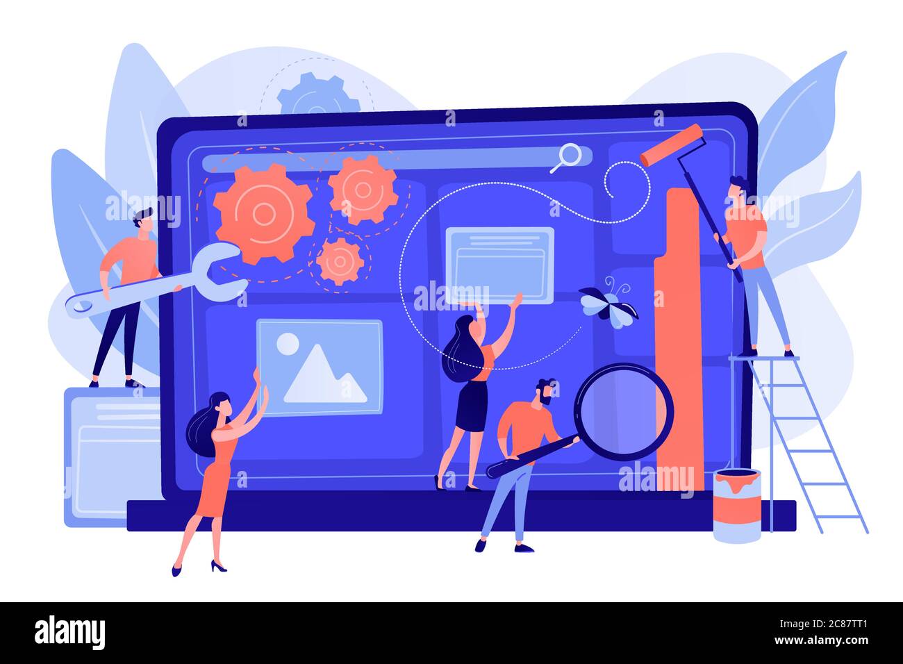 Website maintenance concept vector illustration Stock Vector Image ...