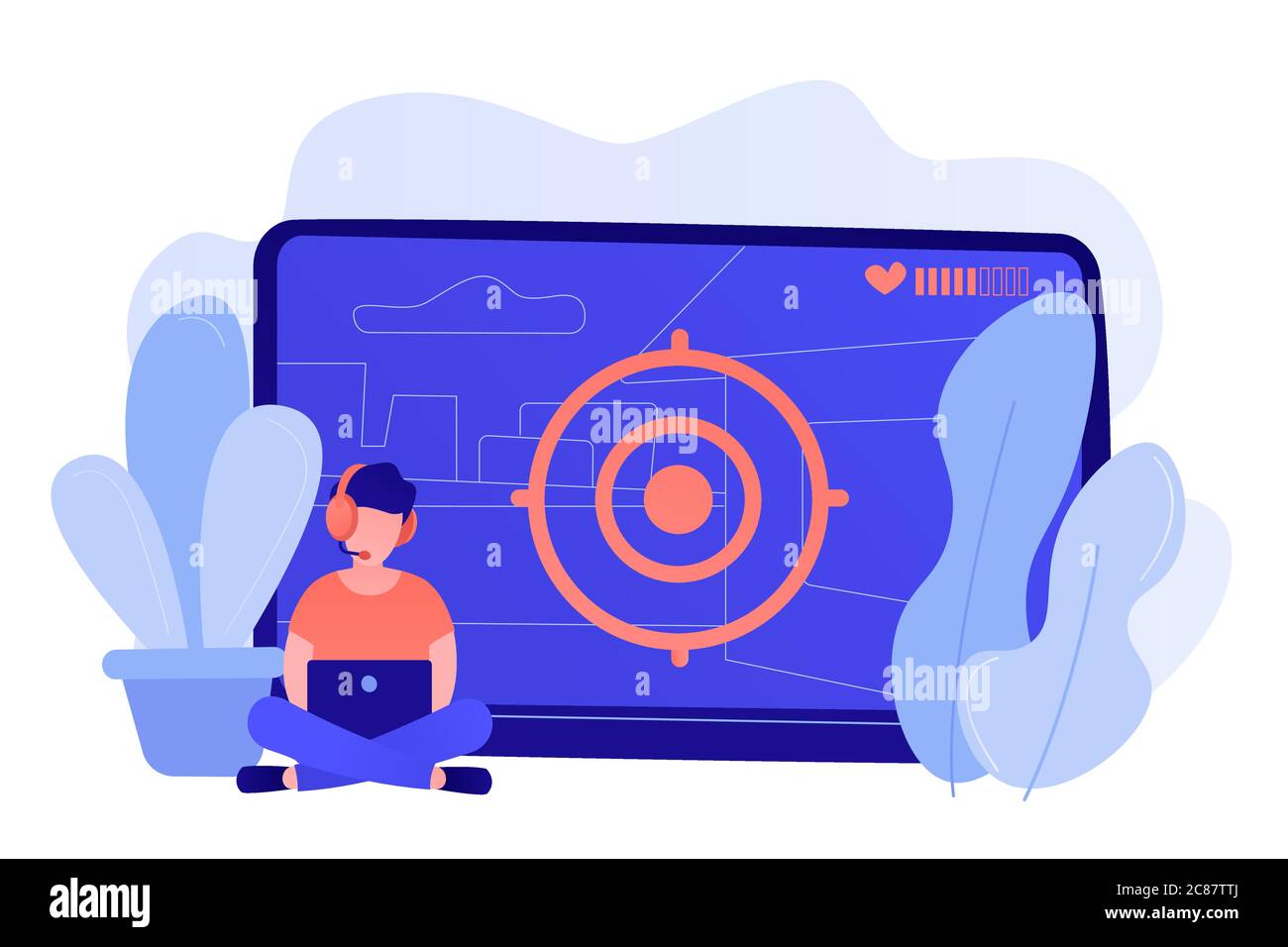 Video game walkthrough concept vector illustration Stock Vector Image ...