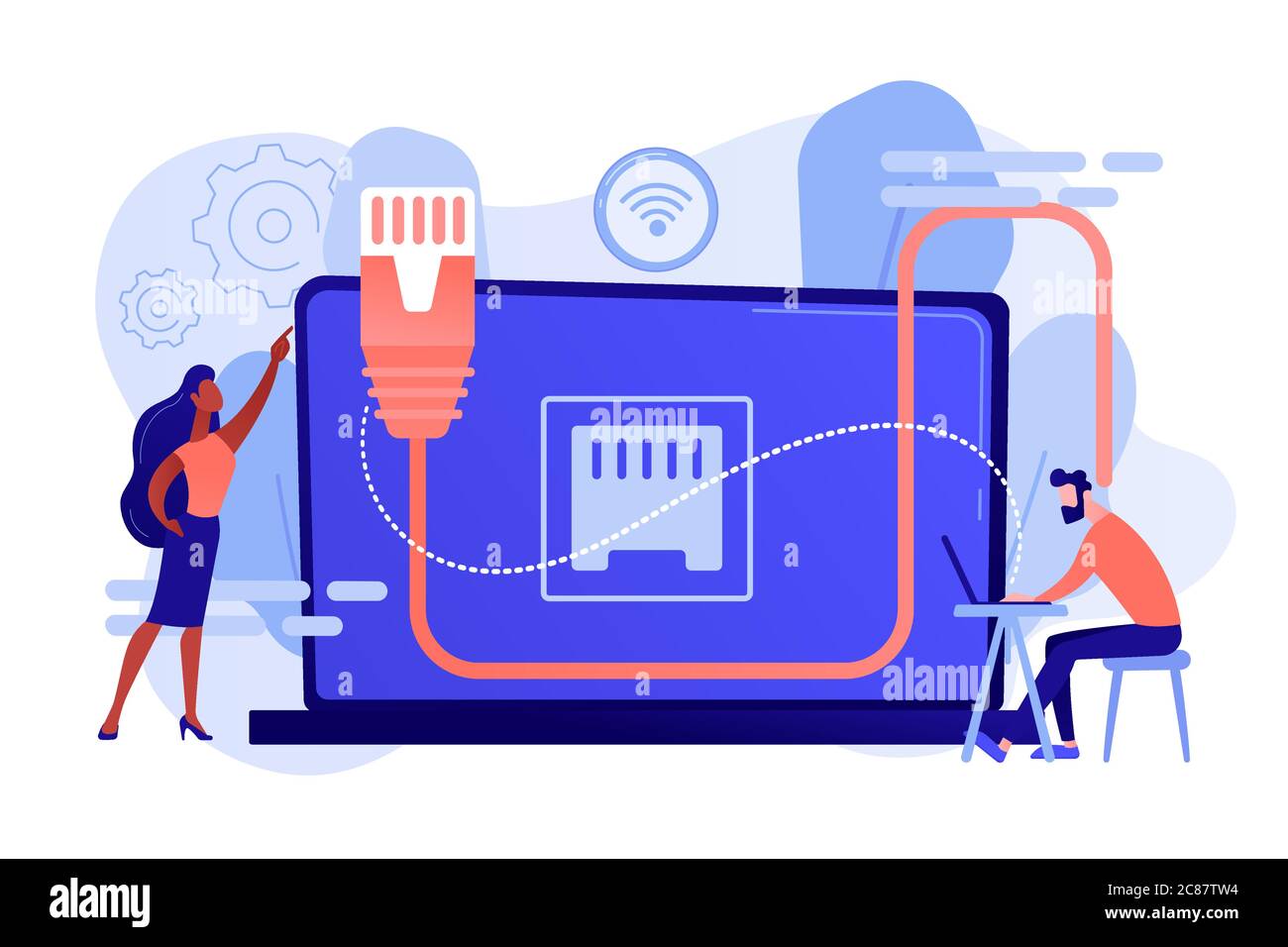 Ethernet Connection Concept Vector Illustration Stock Vector Image And Art Alamy