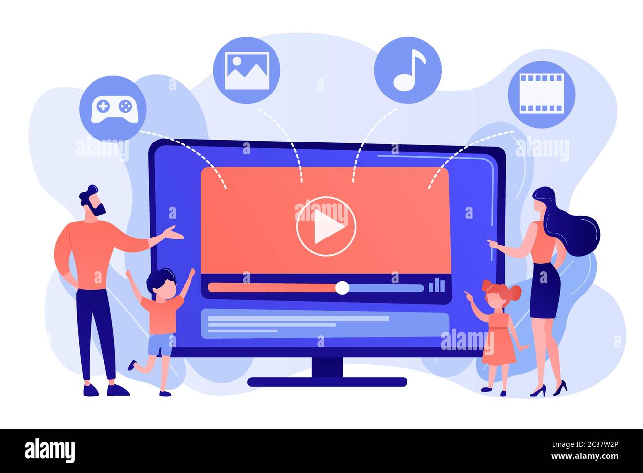 SmartTV content concept vector illustration Stock Vector Image & Art ...