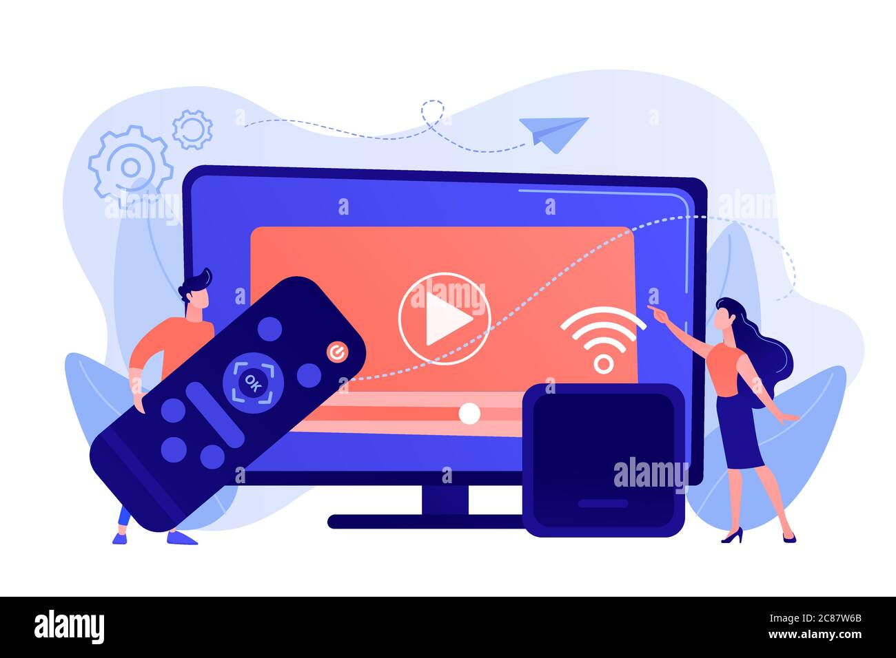 Smart TV box concept vector illustration Stock Vector Image & Art - Alamy