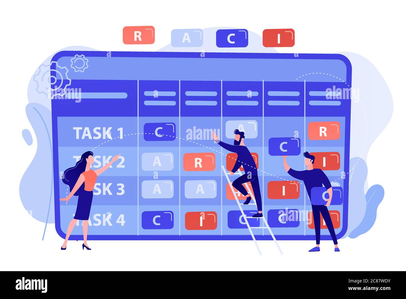 RACI matrix concept vector illustration Stock Vector Image & Art - Alamy