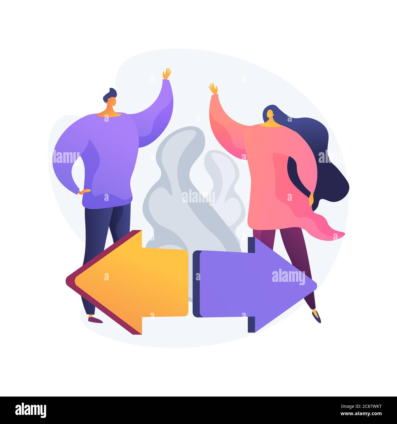 Keep distance abstract concept vector illustration Stock Vector Image ...