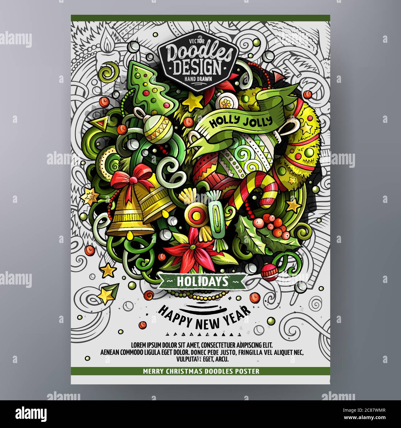 Mock up wreath Stock Vector Images - Alamy