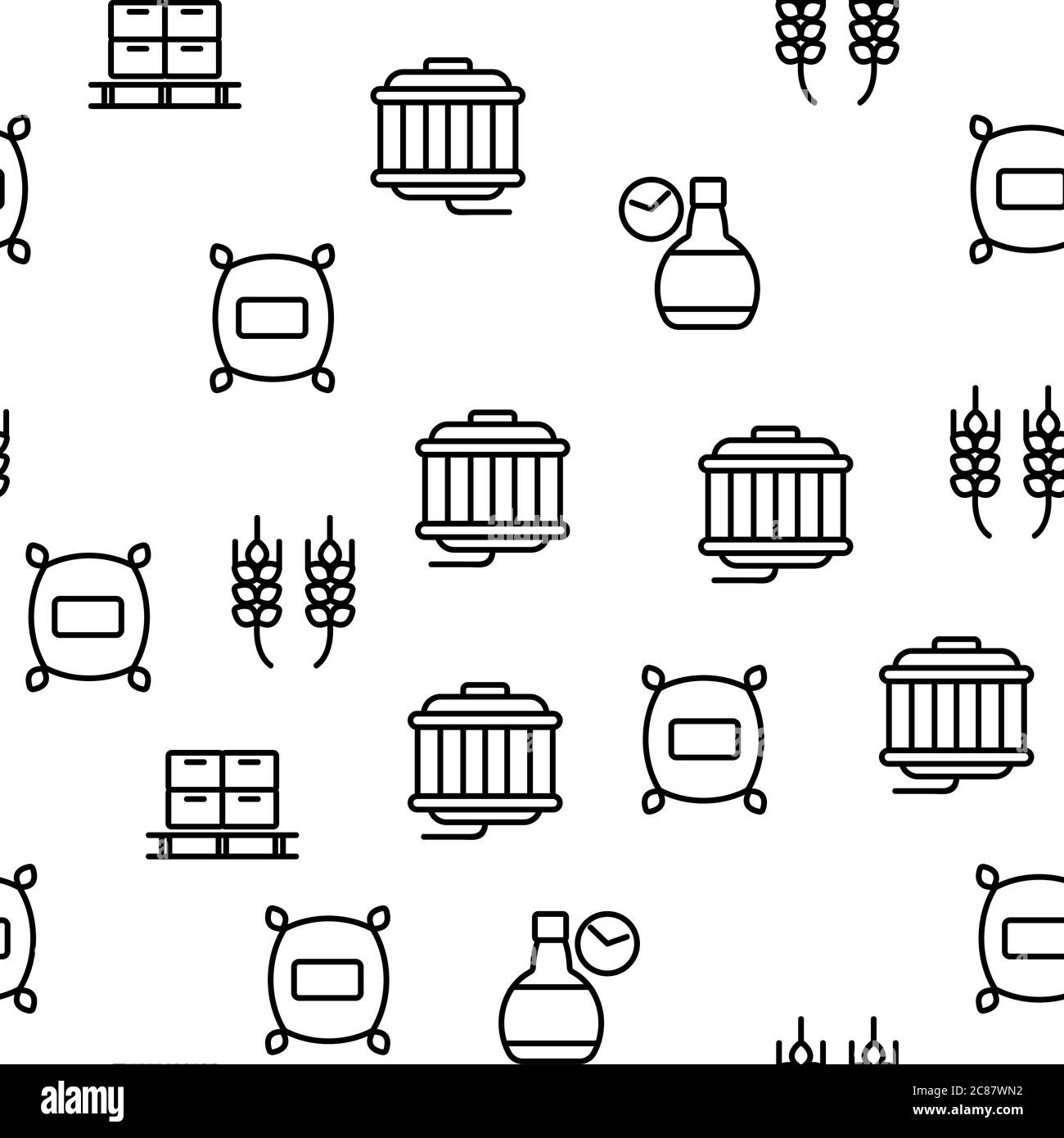 Whisky Alcoholic Drink Vector Seamless Pattern Stock Vector Image & Art ...
