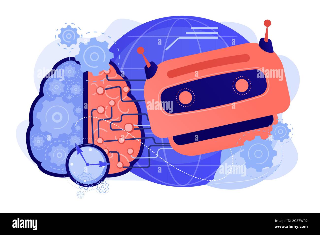 Technological singularity concept vector illustration Stock Vector ...