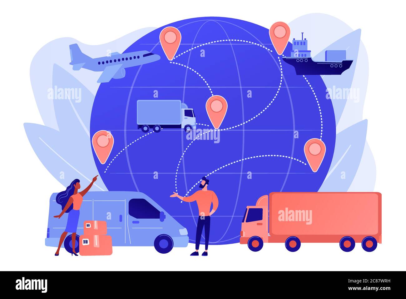 Global transportation system concept vector illustration Stock Vector ...