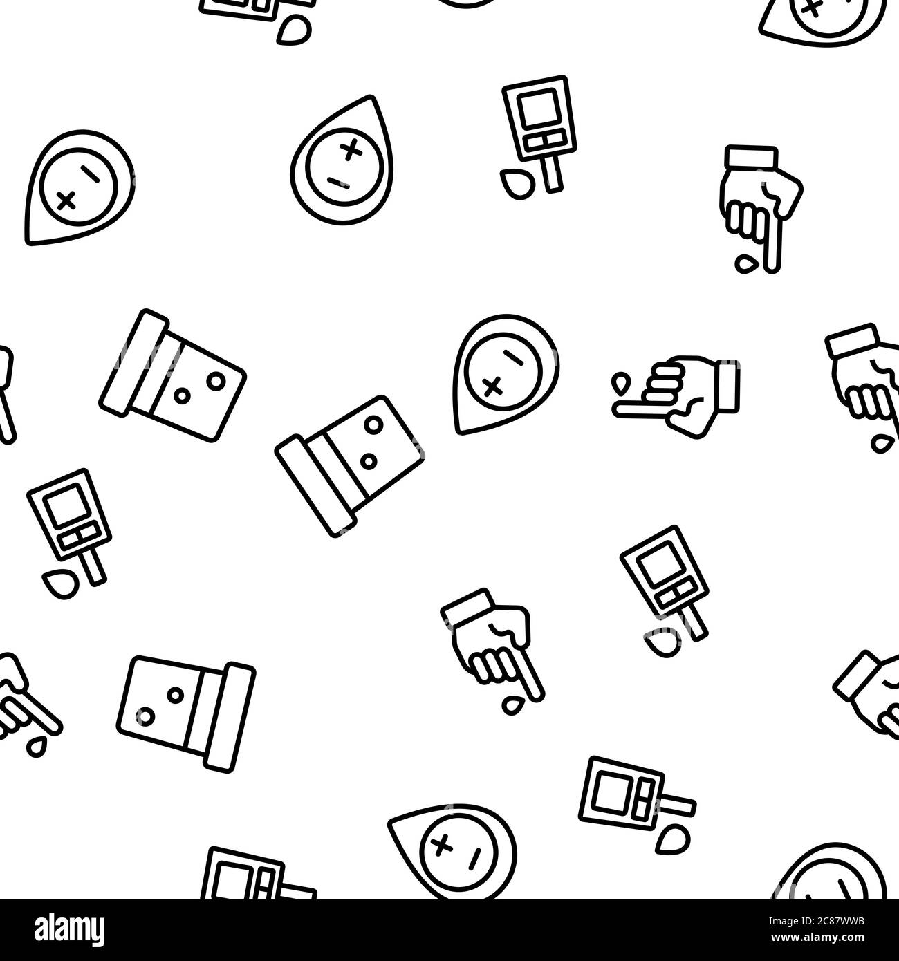 Diabetes Sugar Disease Vector Seamless Pattern Stock Vector Image & Art ...