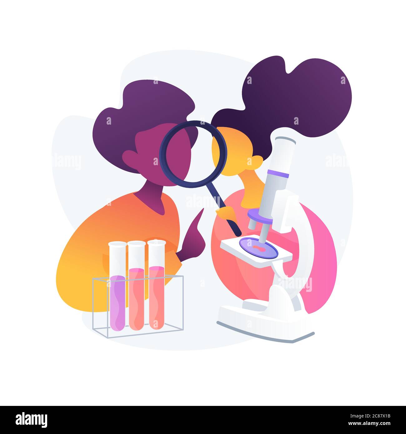 Science class microscope Stock Vector Images - Alamy