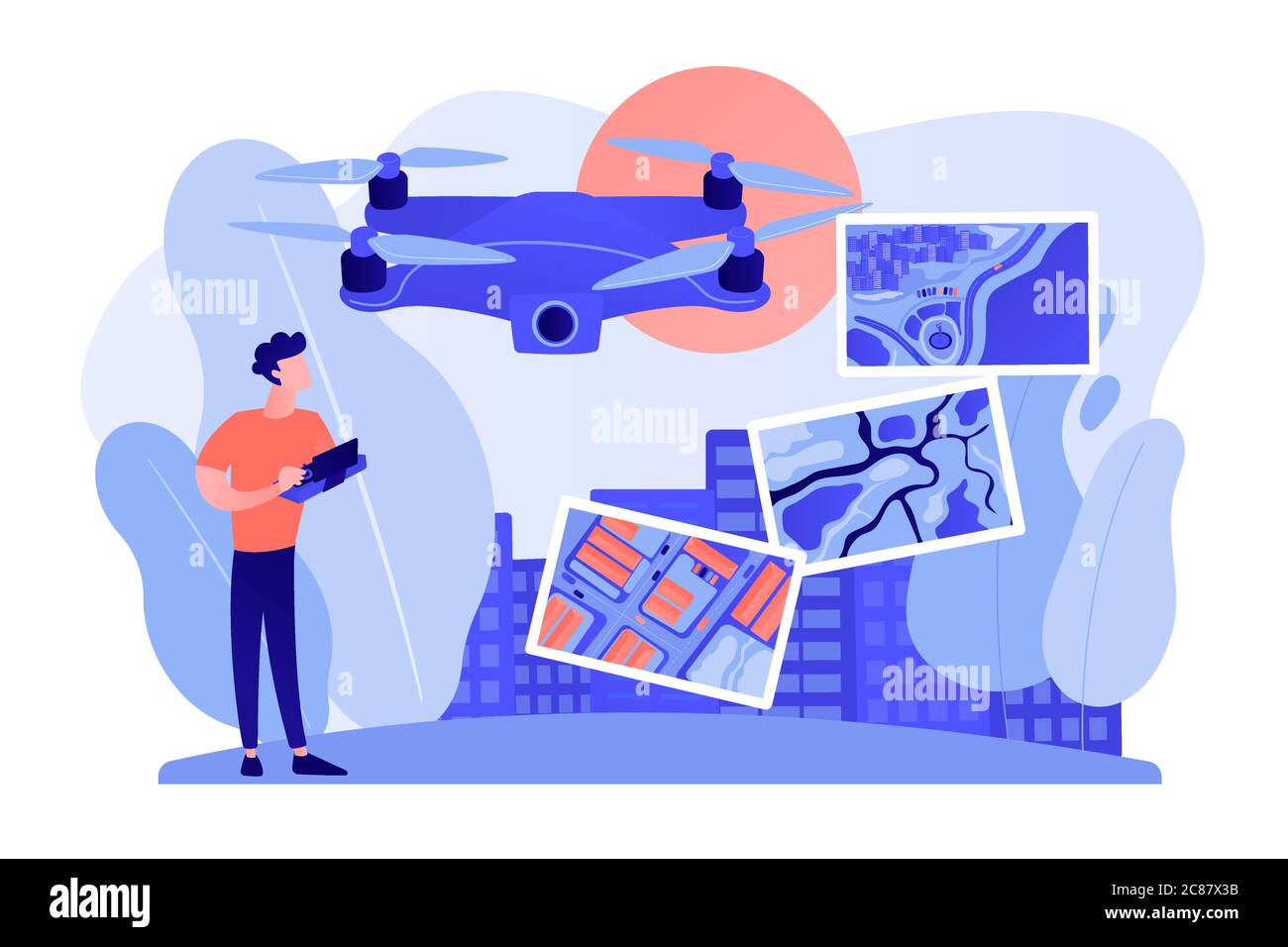 Aerial photography concept vector illustration Stock Vector Image & Art ...