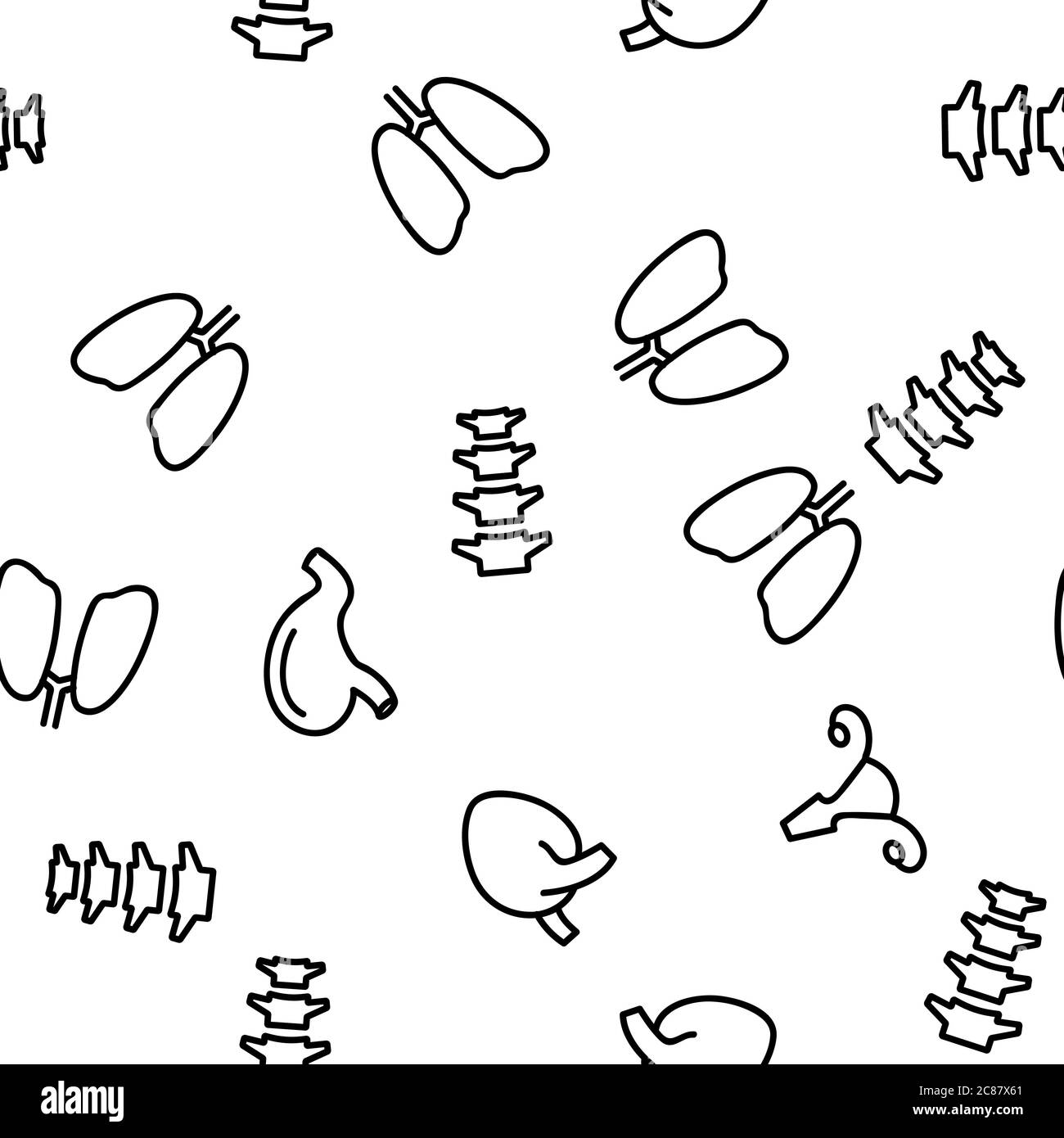 Organs Anatomical Vector Seamless Pattern Stock Vector Image & Art - Alamy