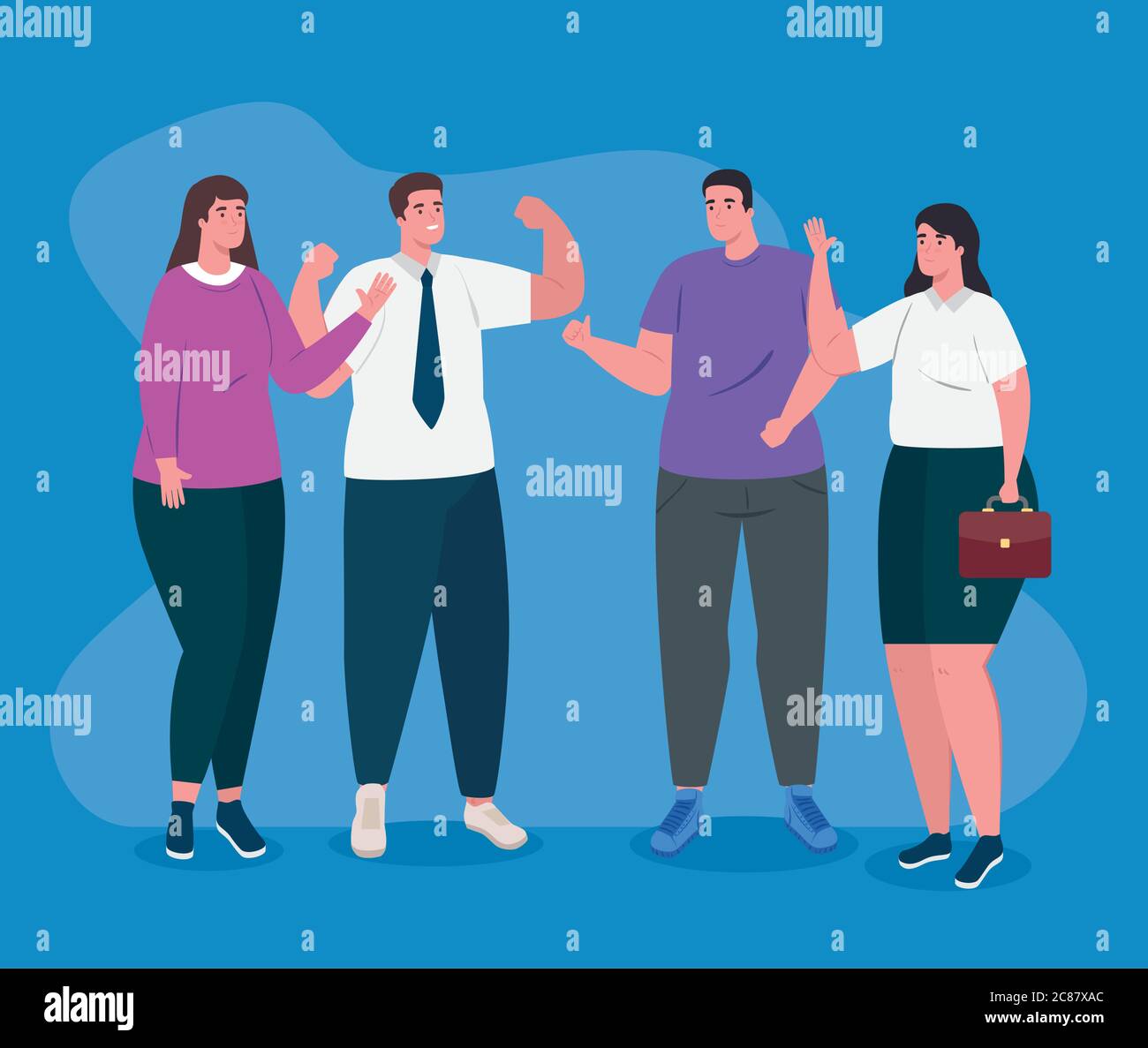 business people elegant standing avatar character Stock Vector Image ...