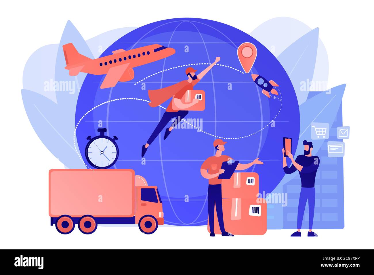Express delivery service concept vector illustration Stock Vector Image ...