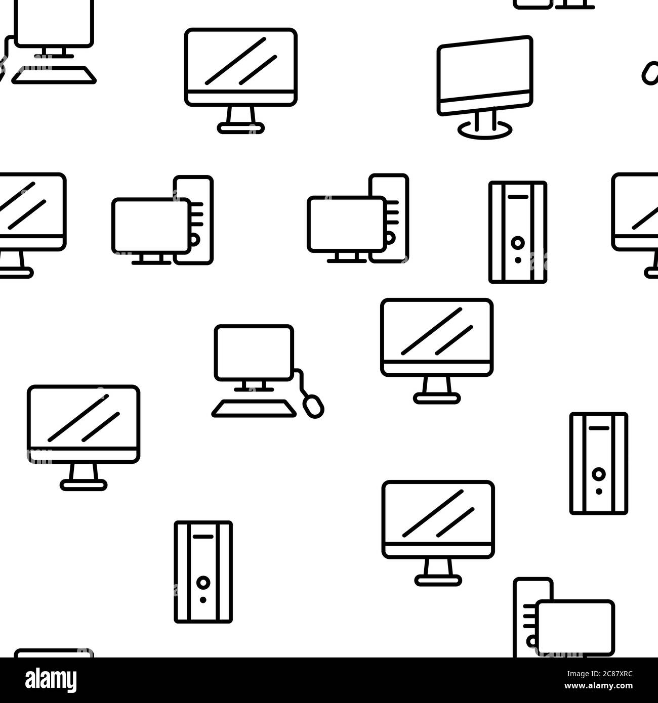 Computer Equipment Vector Seamless Pattern Stock Vector Image & Art - Alamy