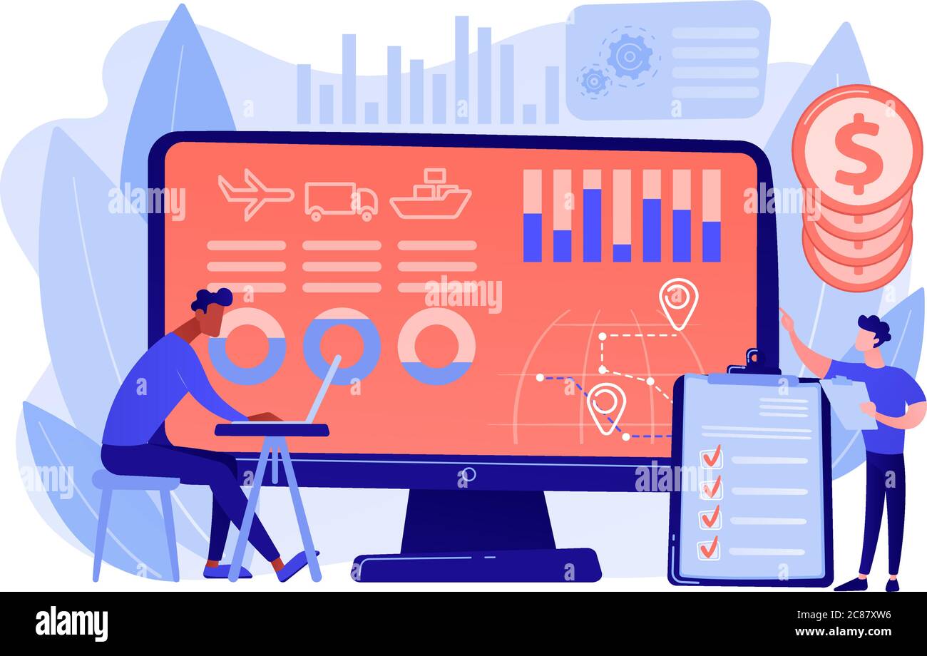 Supply chain analytics concept vector illustration Stock Vector Image ...