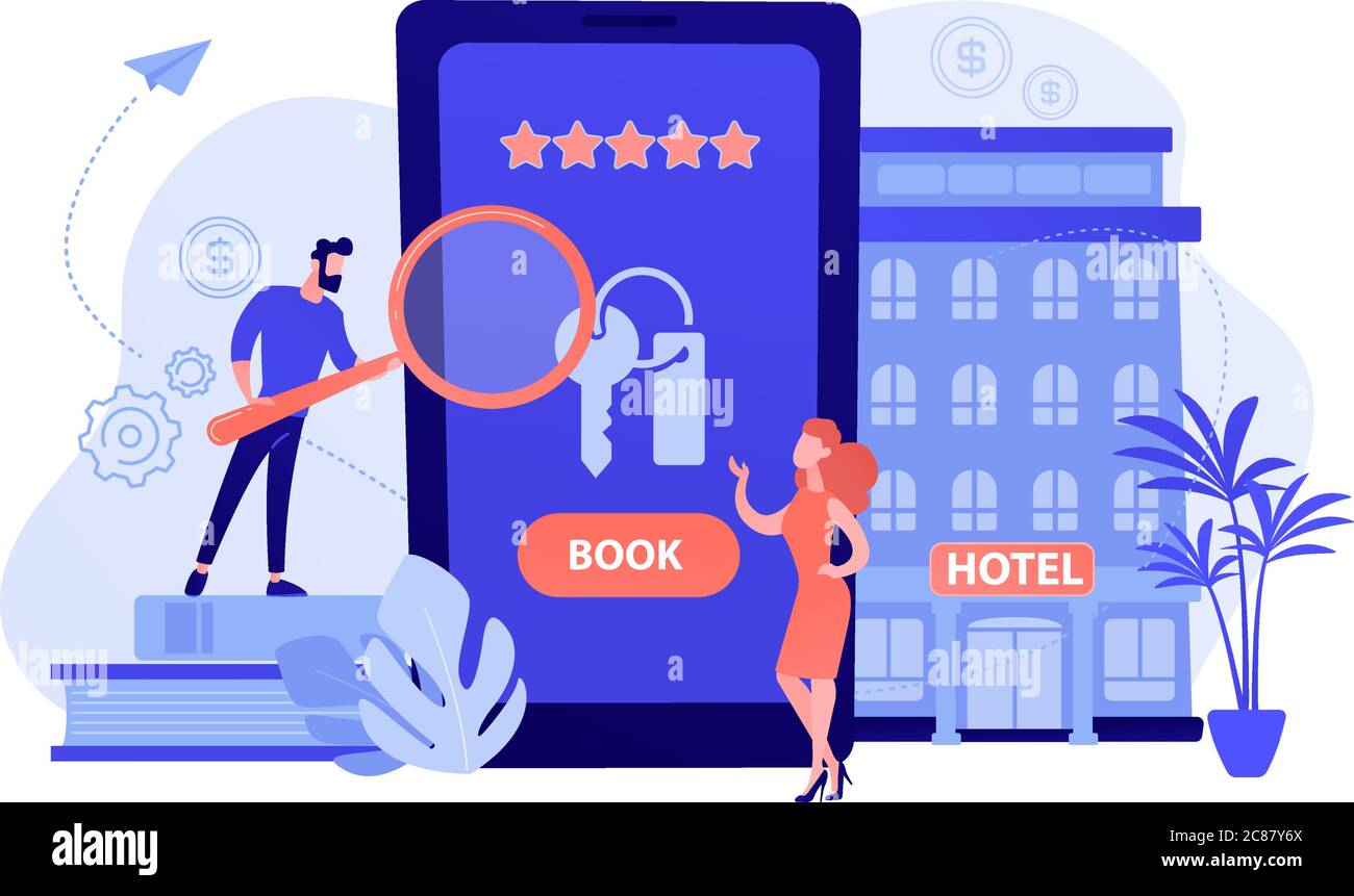 Booking hotel concept vector illustration Stock Vector Image & Art - Alamy