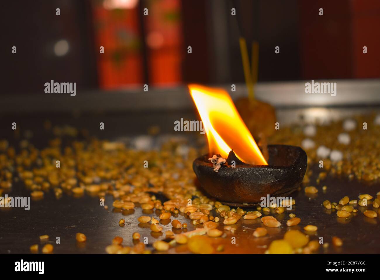 Burning diya hi-res stock photography and images - Alamy