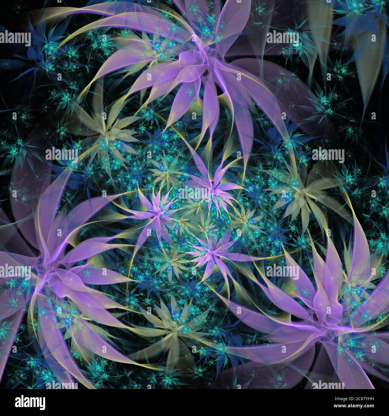 Flame Fractal - Flowers Design Stock Photo - Alamy