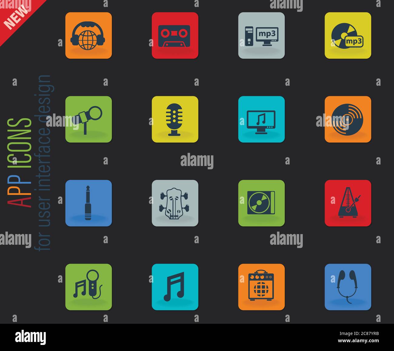 music icon set Stock Vector Image & Art - Alamy