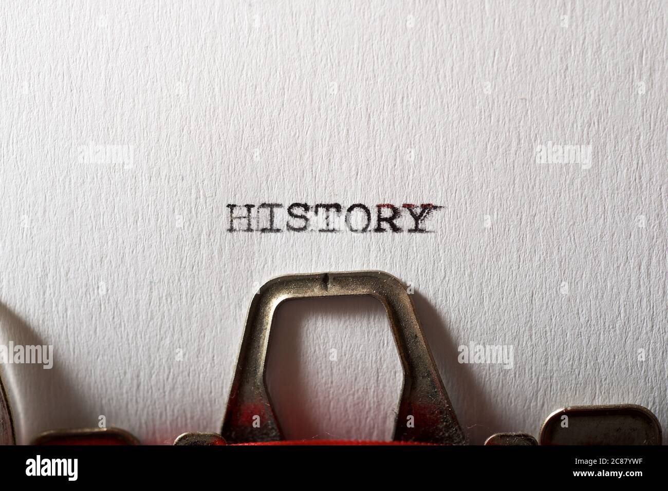 History word written with a typewriter Stock Photo - Alamy