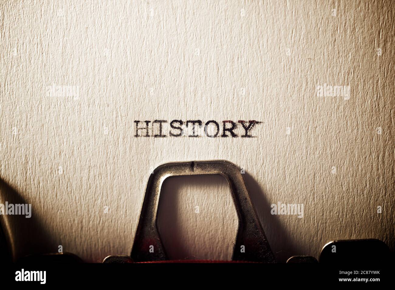 History word written with a typewriter Stock Photo - Alamy