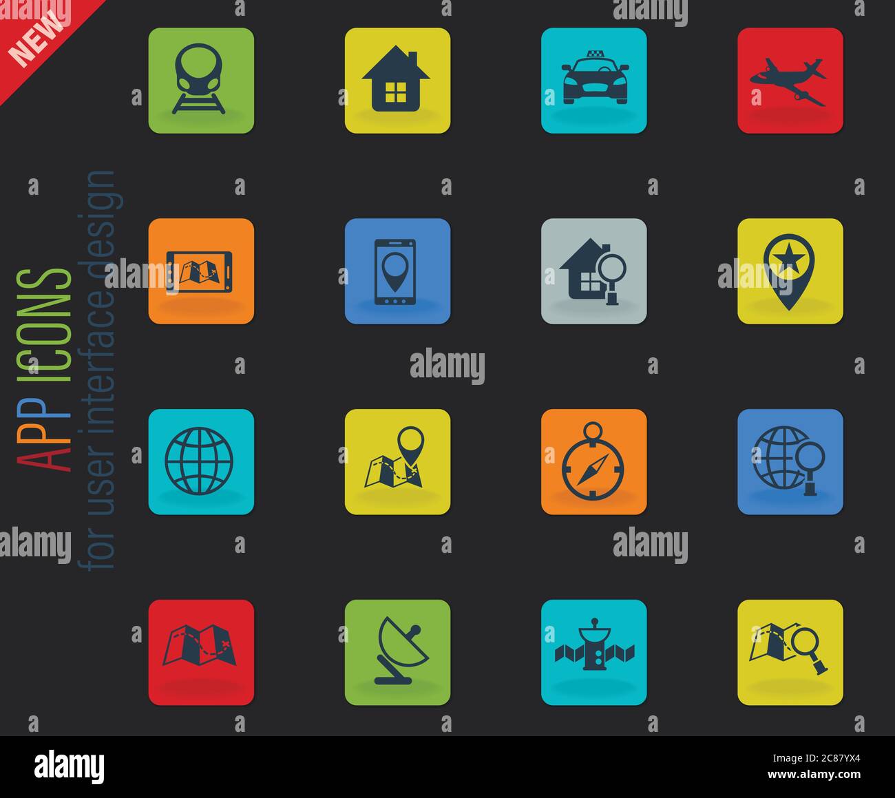 navigation icon set Stock Vector Image & Art - Alamy