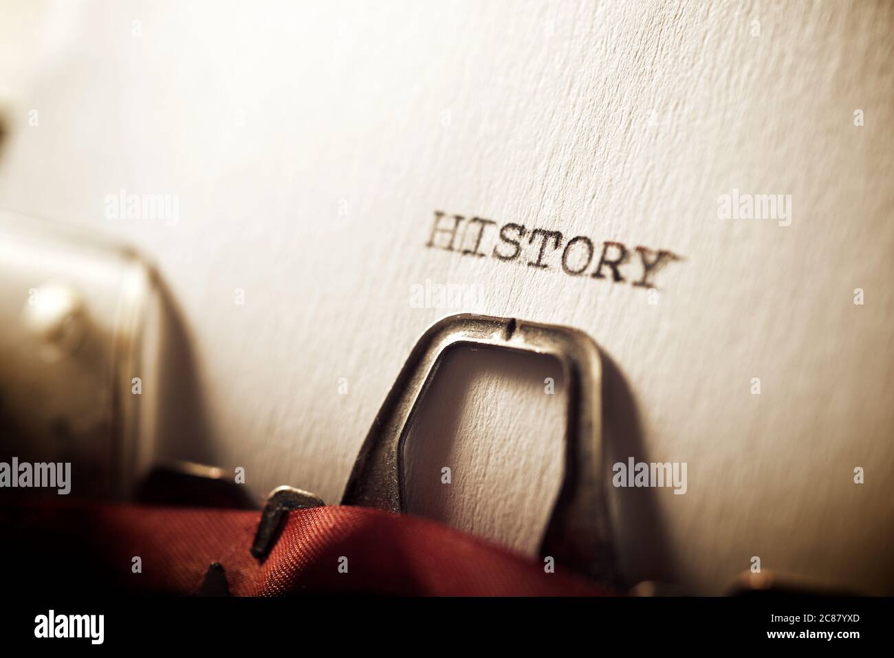 History word written with a typewriter Stock Photo - Alamy