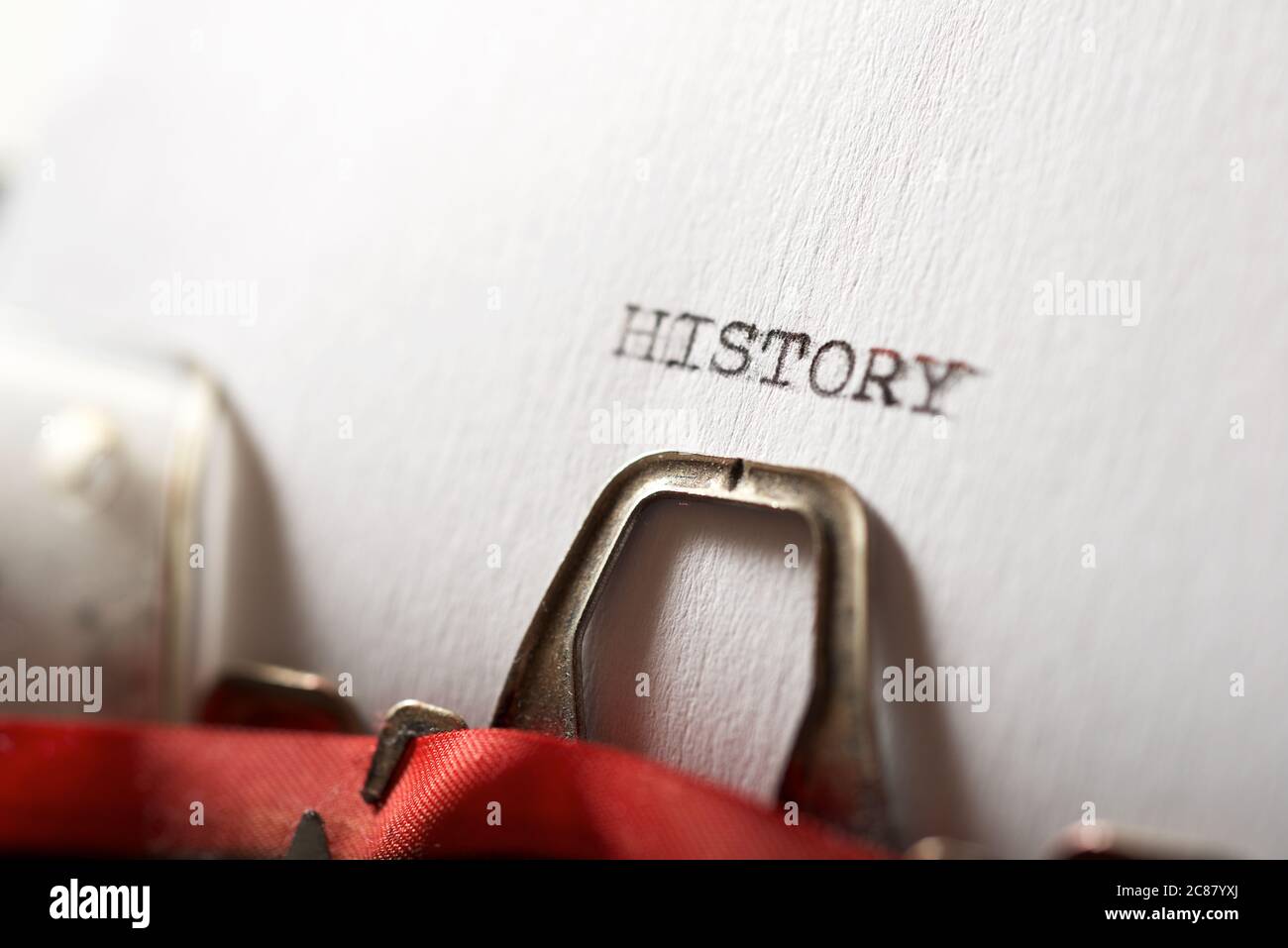 History word written with a typewriter Stock Photo - Alamy