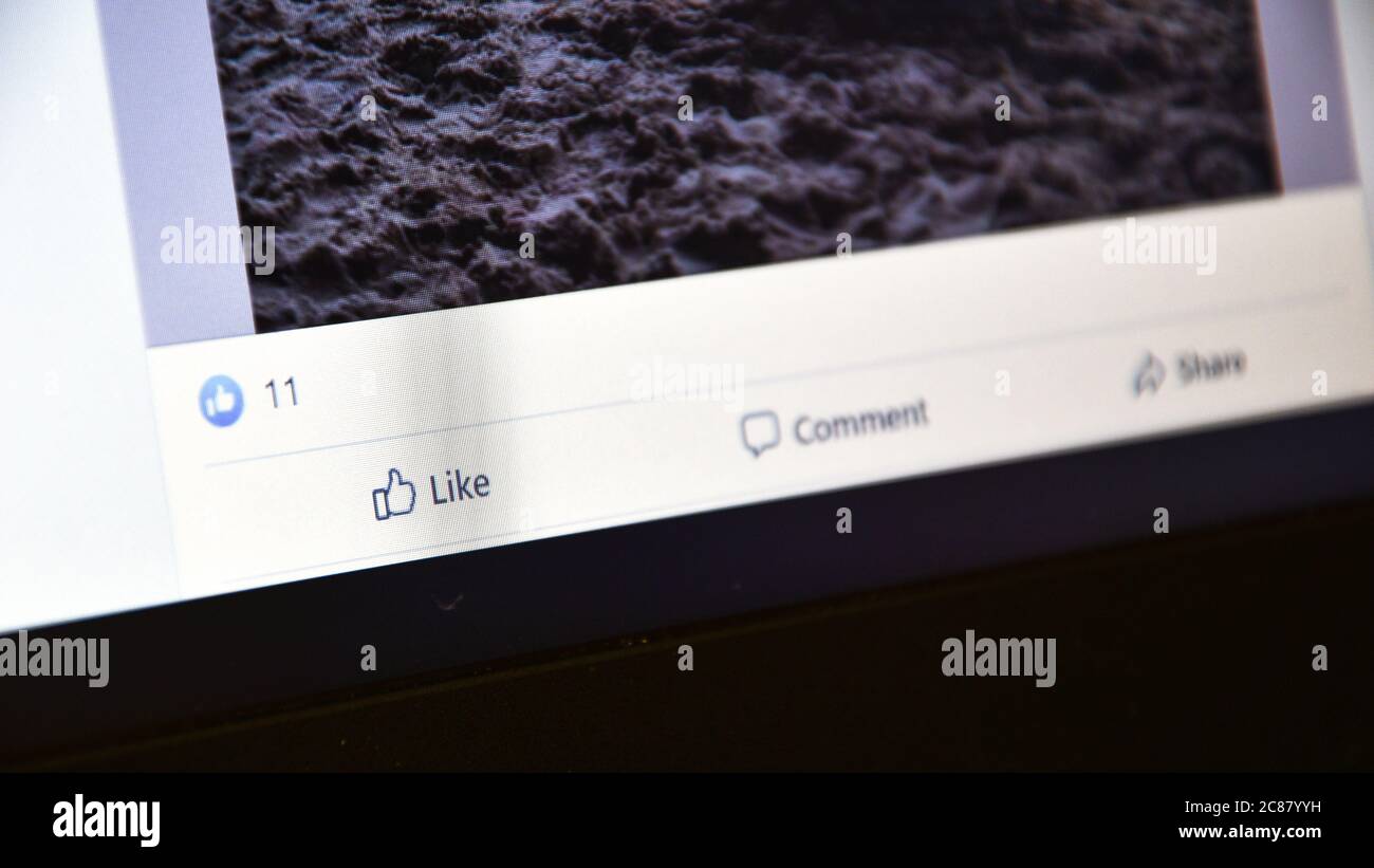 Zhytomyr, Ukraine 27 June 2020 Sorry angry reaction on facebook post ...