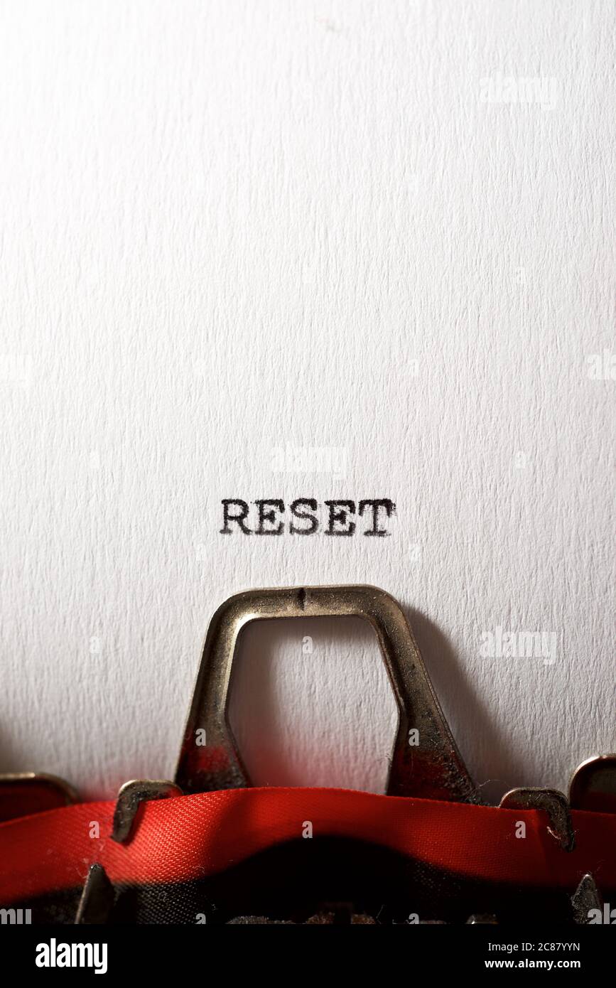 Word reset hi-res stock photography and images - Alamy