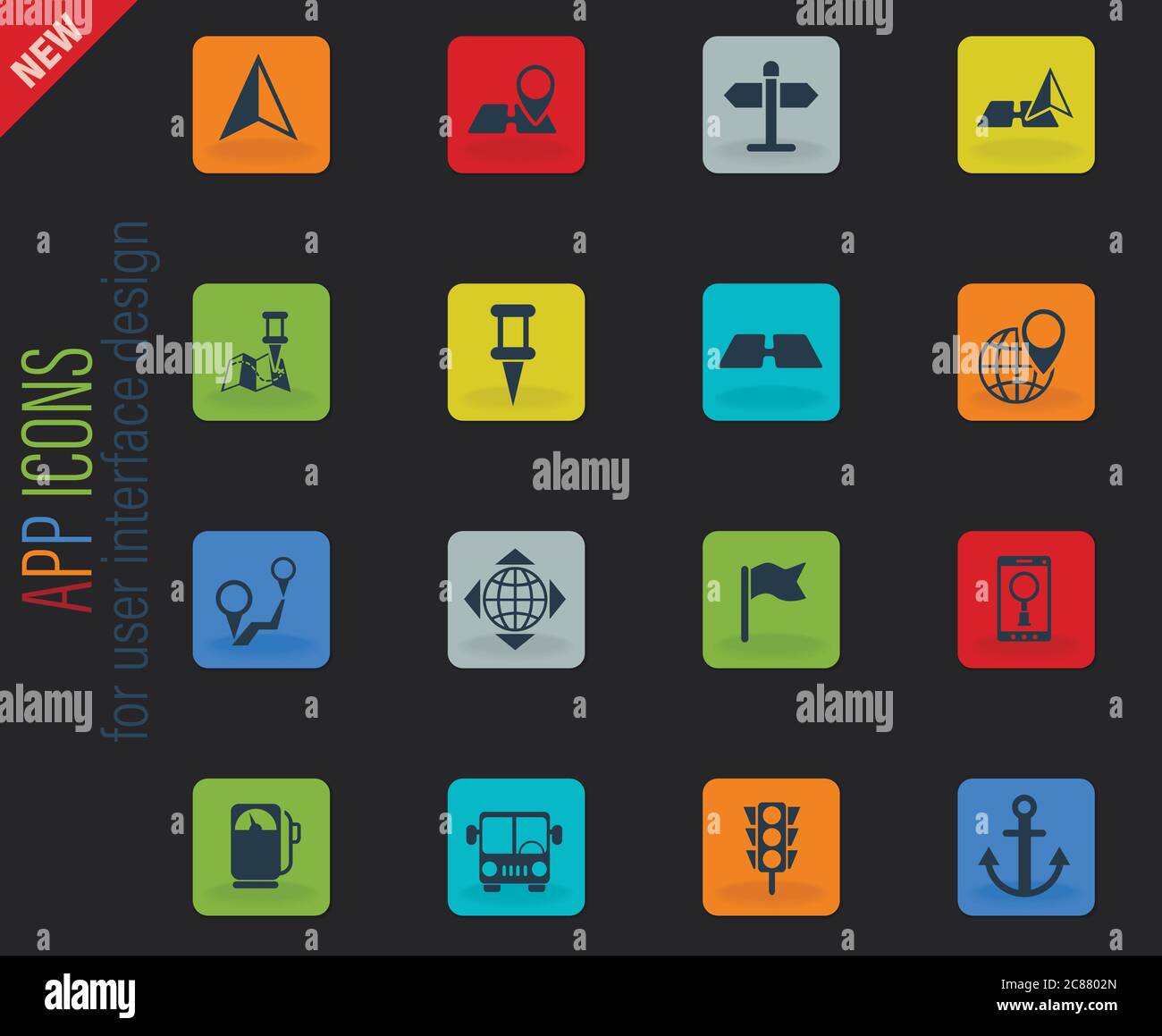 navigation icon set Stock Vector Image & Art - Alamy