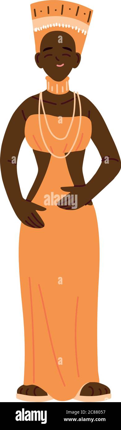 african woman cartoon design, Girl female person people human and ...